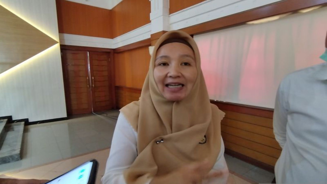 Kepala PATGTL Badan Geologi Rita Susilawati. (FOTO ANTARA/Bagus Ahmad Rizaldi)